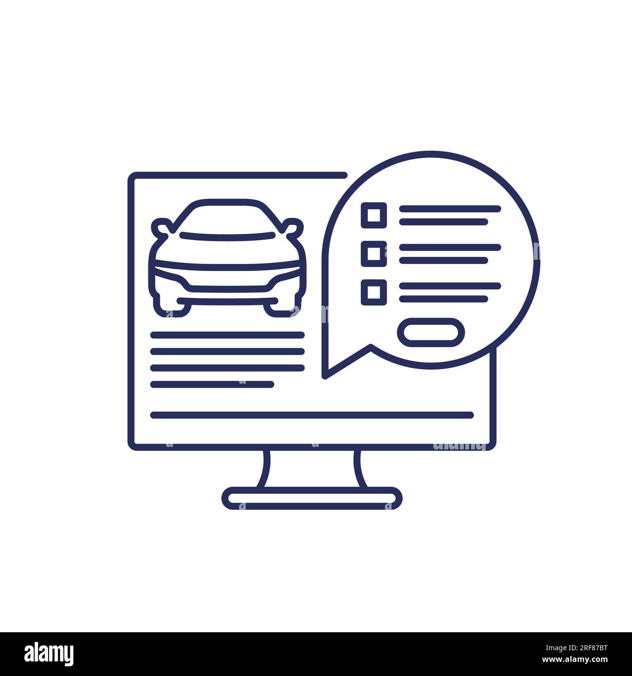 online car registration icon, history check vector Stock Vector Image ...