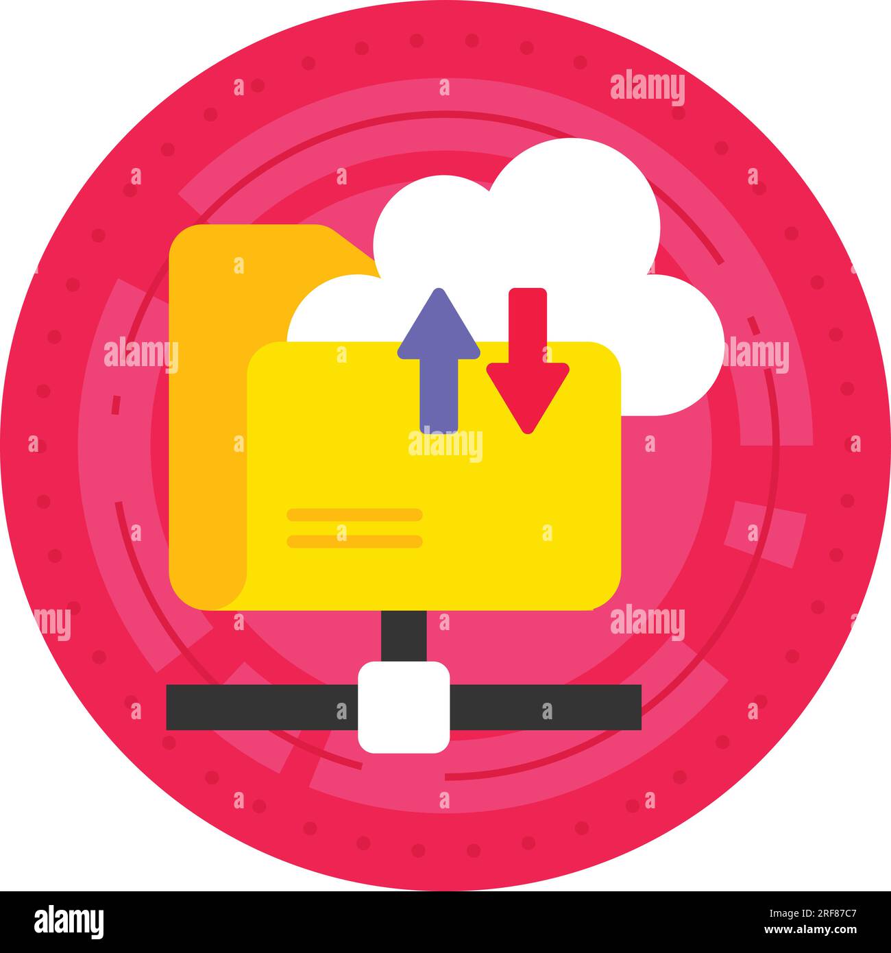 Financial App using Remote Machine Vector Icon Design, Cloud Processing Symbol, Computing ...