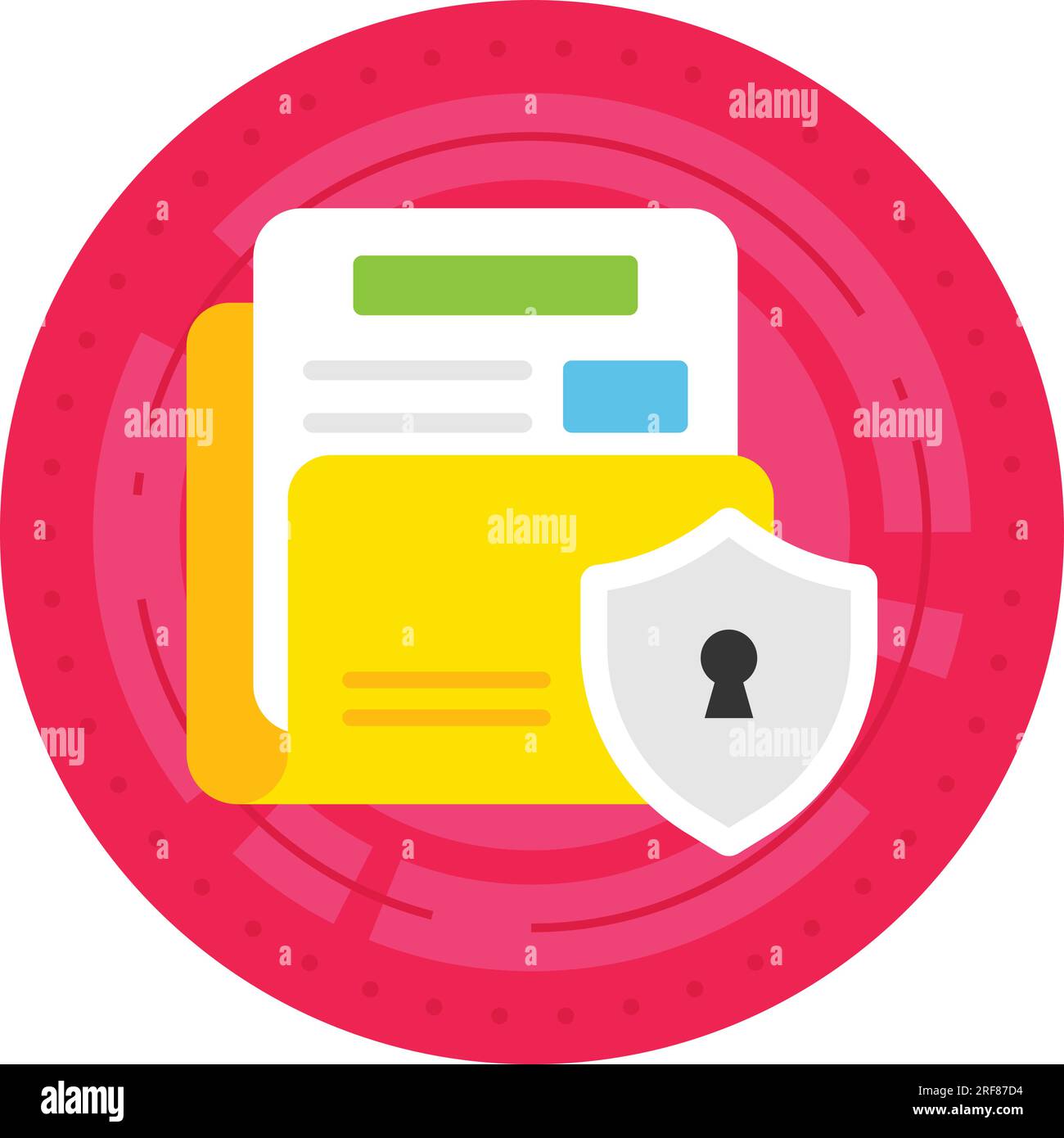 Web Server Locked Files Vector Icon Design Cloud Processing Symbol