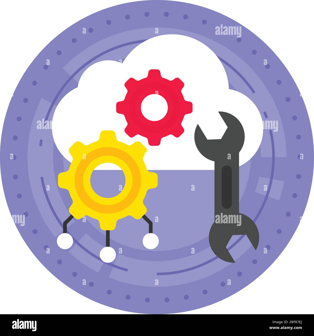 High speed Clusters Vector Icon Design, Cloud Processing Symbol, Computing Services Sign, Web ...