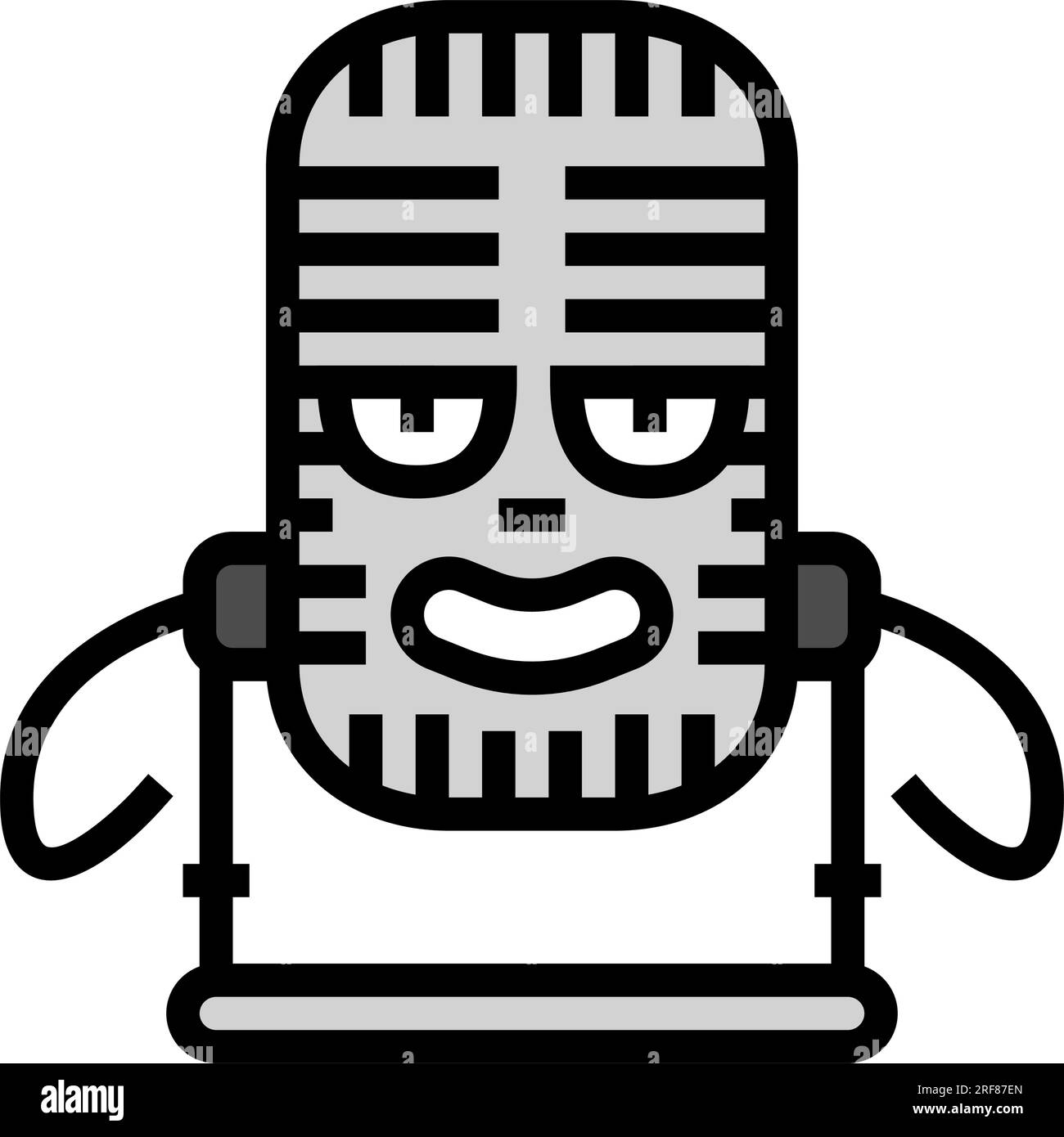 microphone retro music character color icon vector illustration Stock ...