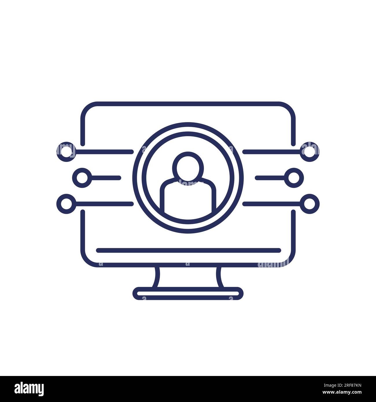 Log user icon outline hi-res stock photography and images - Alamy
