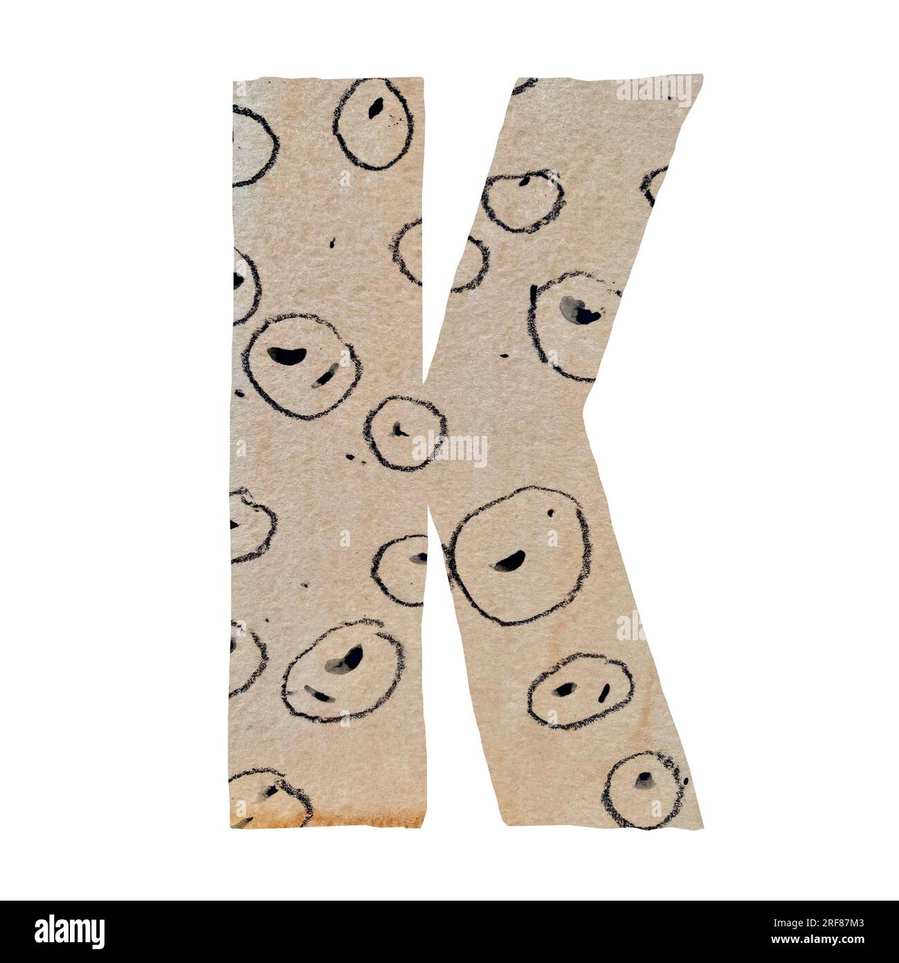 Capital letter K cut out paper alphabet Stock Photo - Alamy