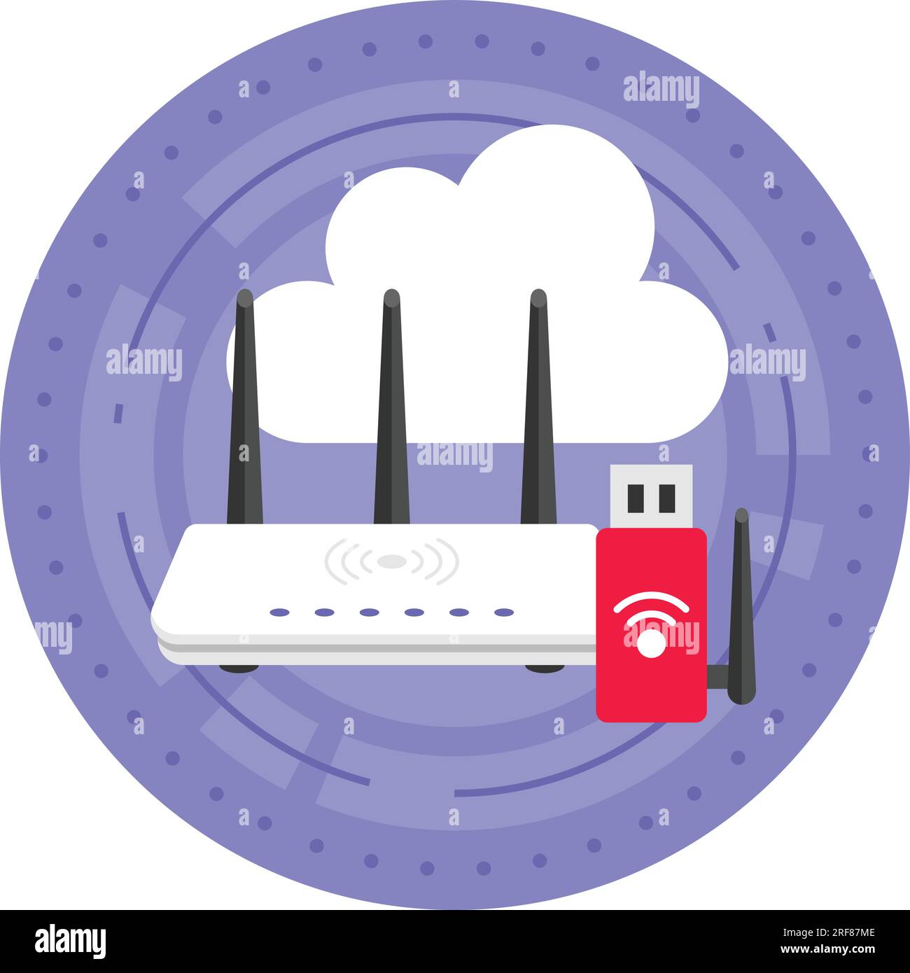 Cloud internet wireless Device Vector Icon Design, Cloud Processing ...
