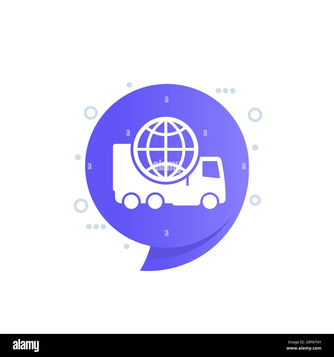 worldwide delivery icon with a truck Stock Vector Image & Art - Alamy