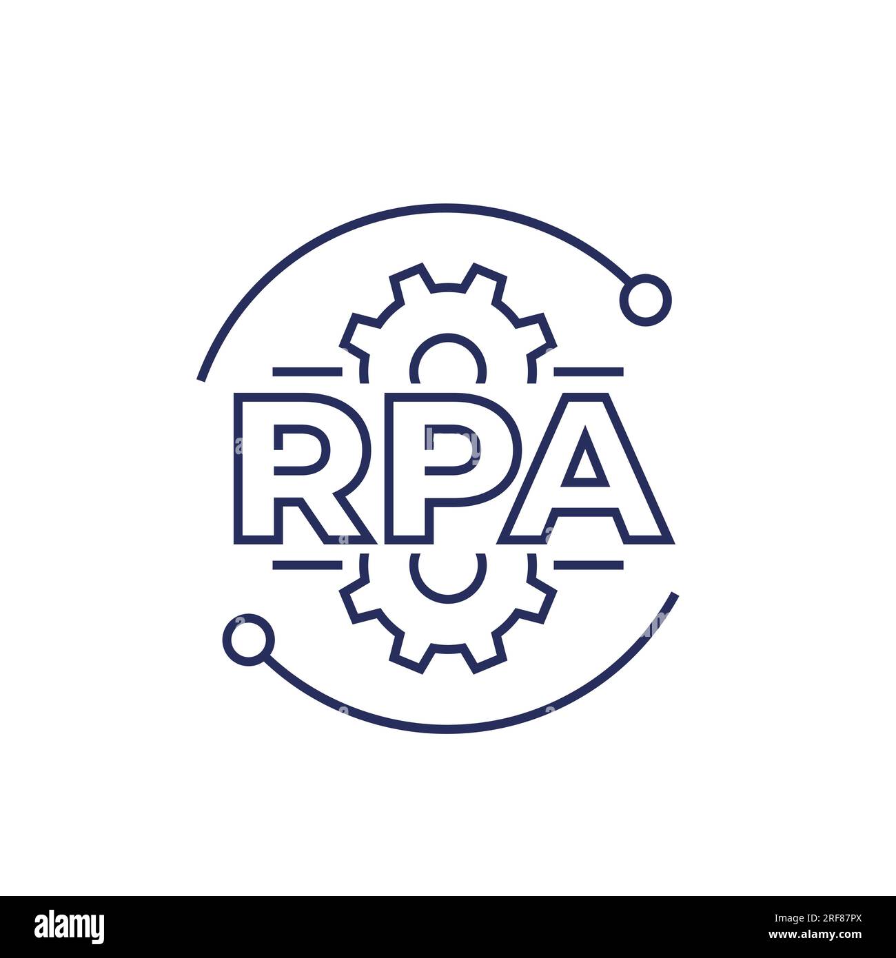 RPA line icon, robotic process automation Stock Vector Image & Art - Alamy