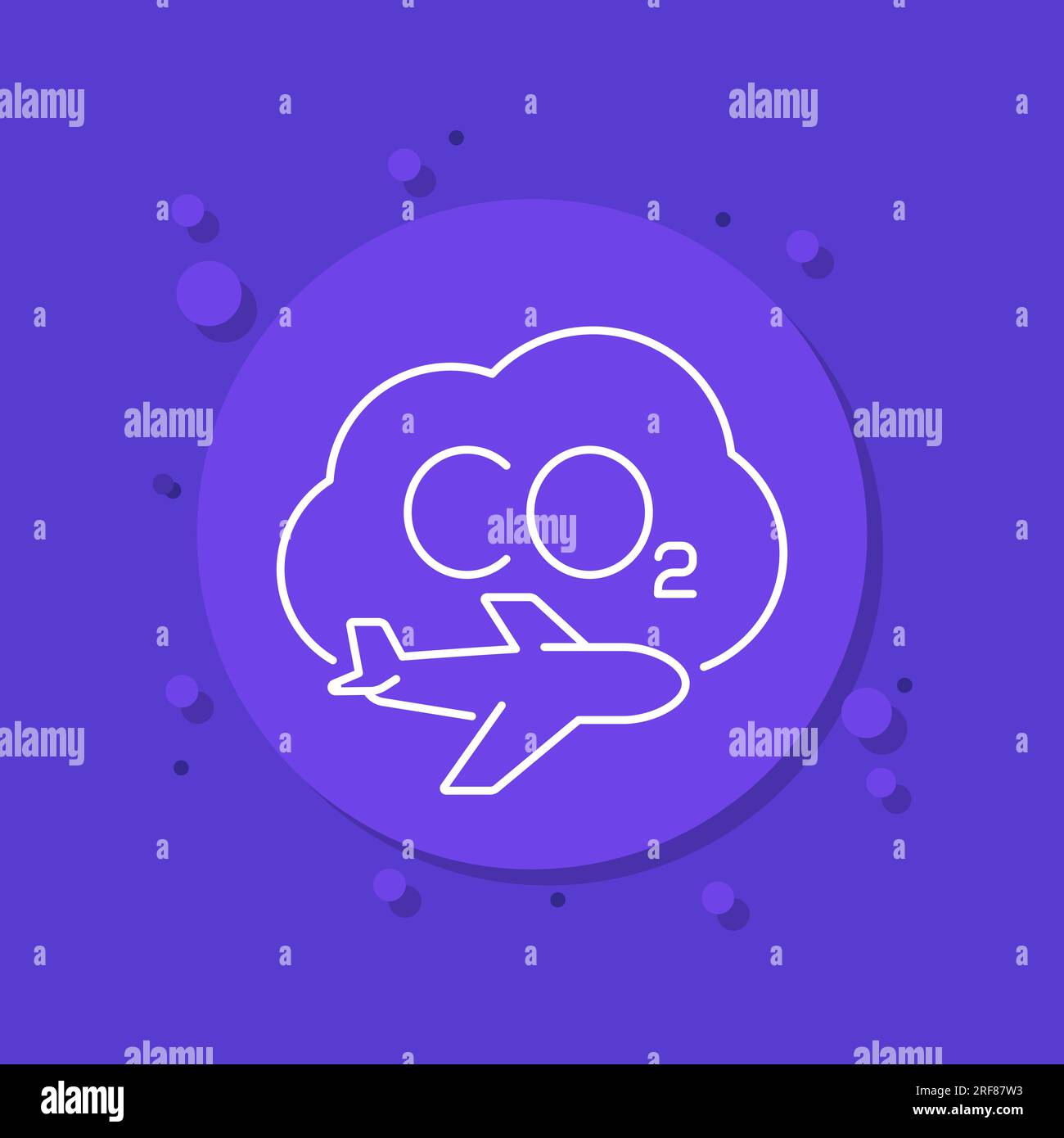 carbon footprint of flying, line vector icon Stock Vector Image & Art ...