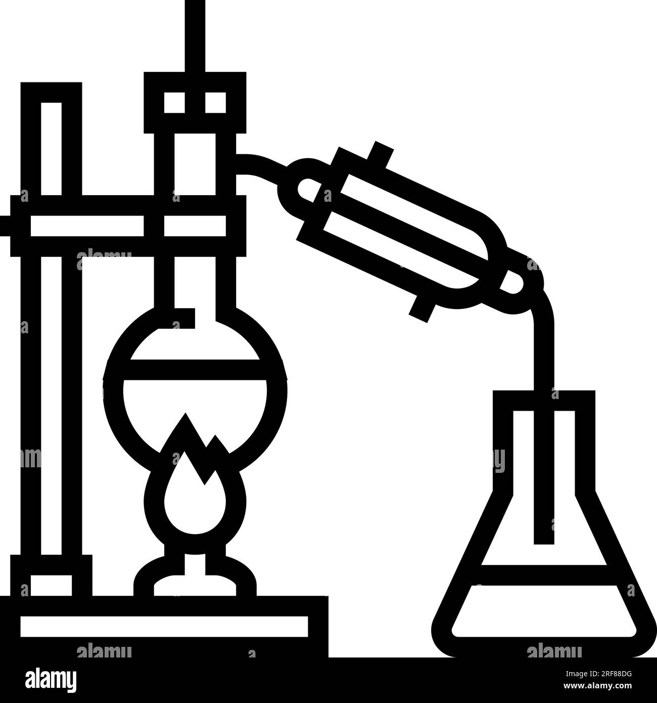 distillation apparatus engineer line icon vector illustration Stock ...