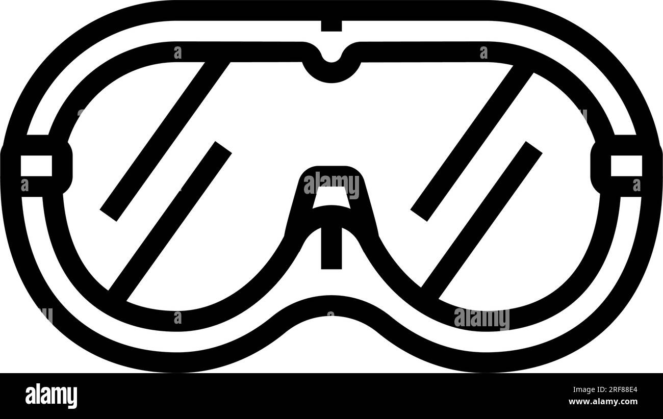 safety goggles engineer line icon vector illustration Stock Vector ...