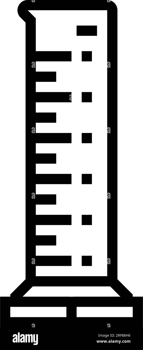 graduated cylinder engineer line icon vector illustration Stock Vector ...