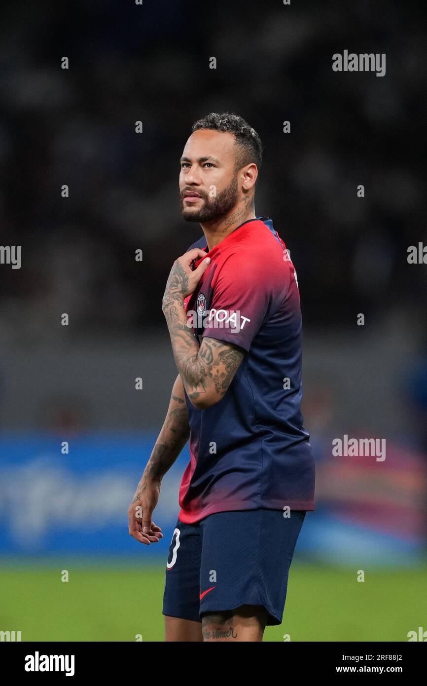 Tokyo, Japan. 1st Aug, 2023. Paris Saint-Germain's Neymar reacts after ...