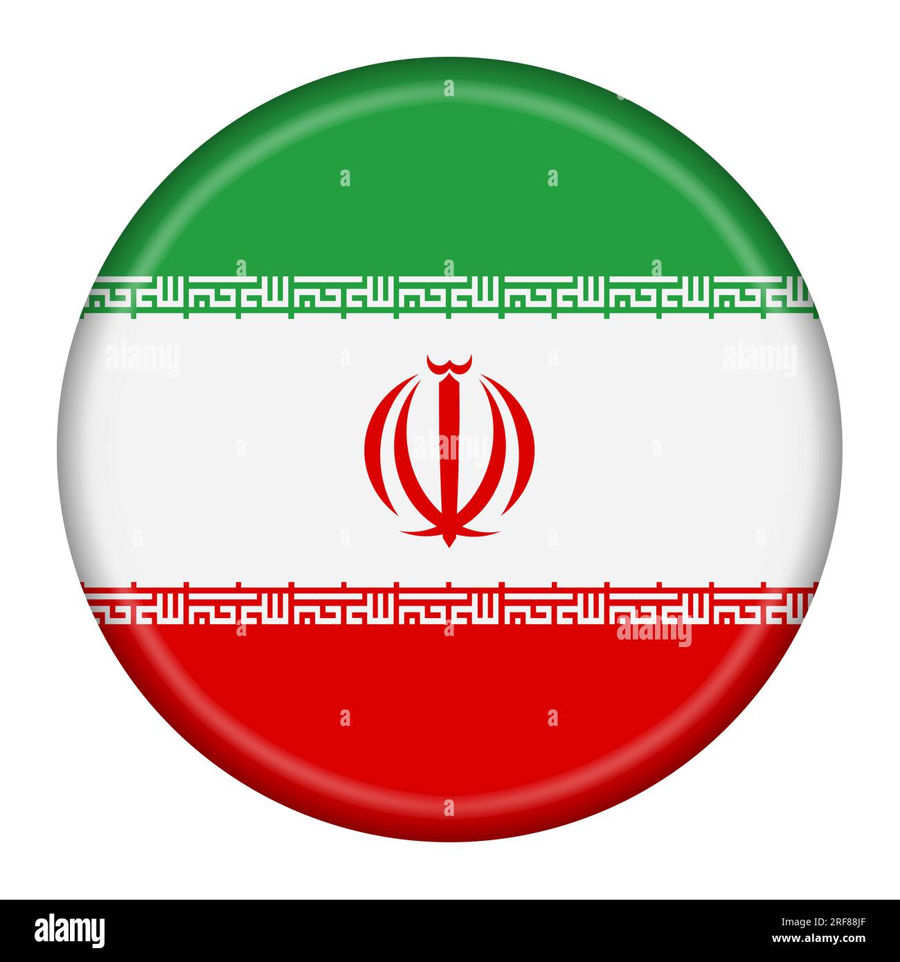 A Iran flag button 3d illustration with clipping path Stock Photo - Alamy