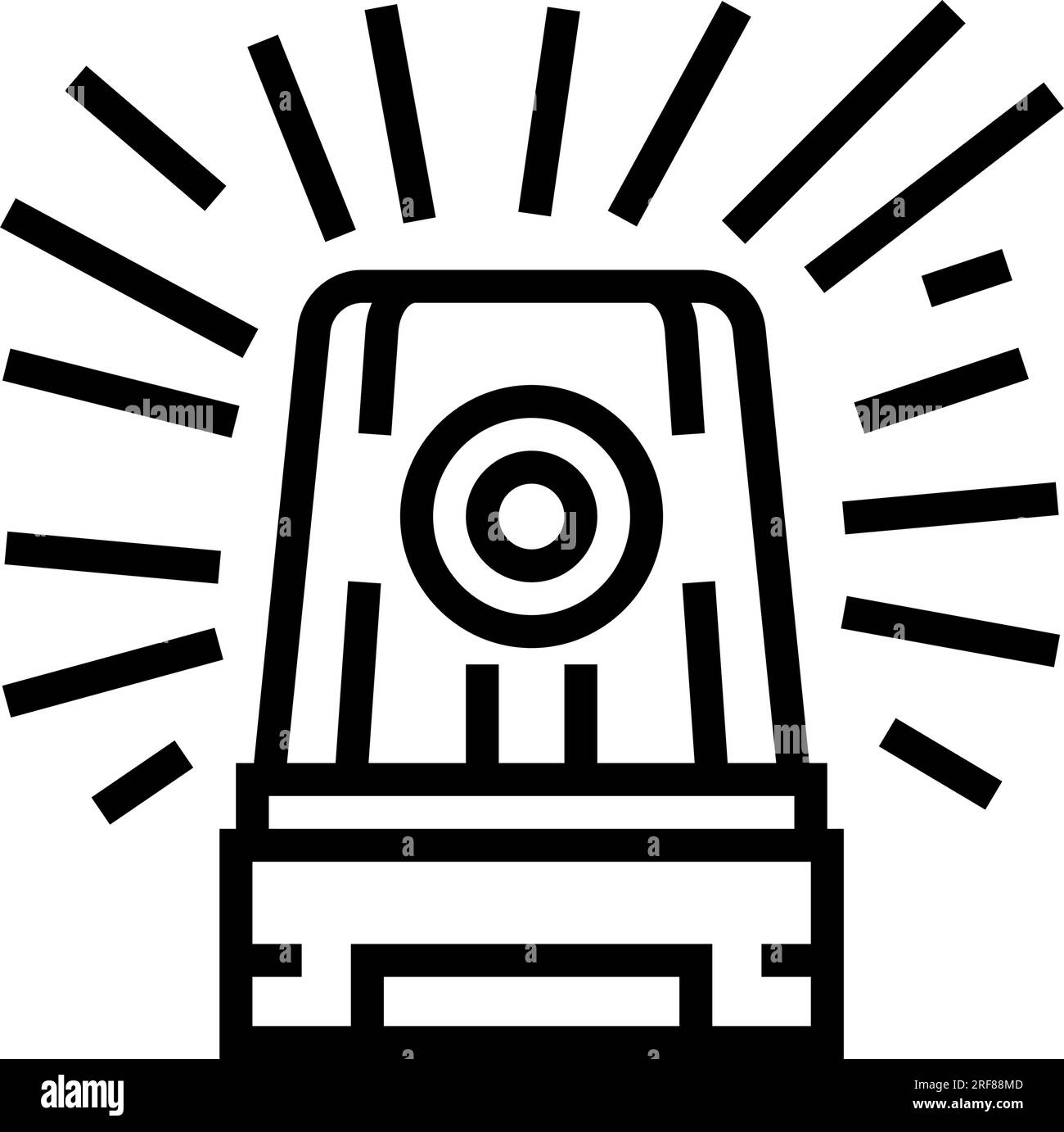 red alarm alert line icon vector illustration Stock Vector Image & Art ...