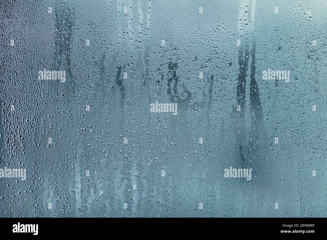 Drops of water on the misted glass background Stock Photo - Alamy