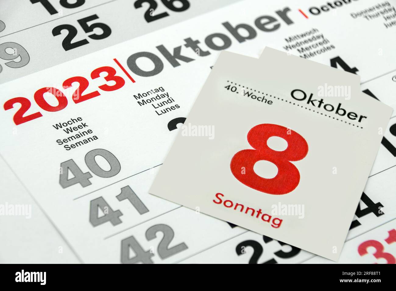 German calendar Sunday Oktober 8 2023 Week 40 and Monday Tuesday ... German calendar Sunday Oktober 8 2023 Week 40 and Monday Tuesday ...