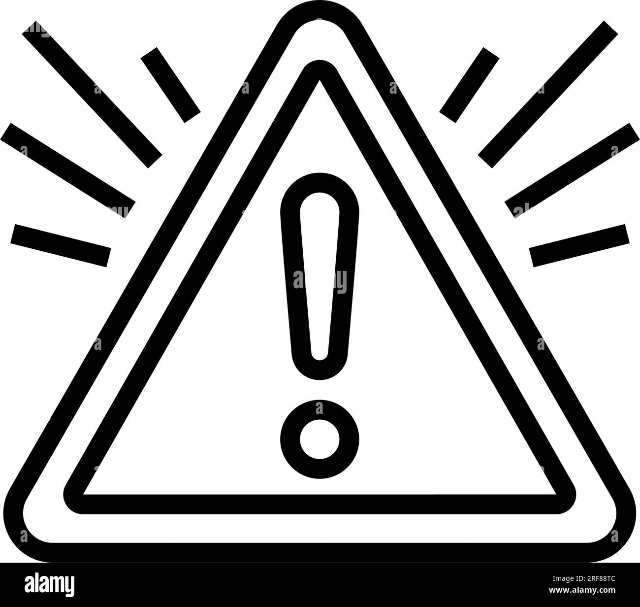 caution alert line icon vector illustration Stock Vector Image & Art ...