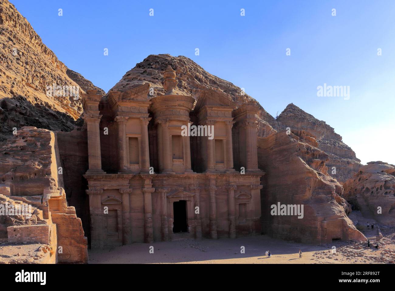 View of the Monastery temple, Petra city, UNESCO World Heritage Site ...