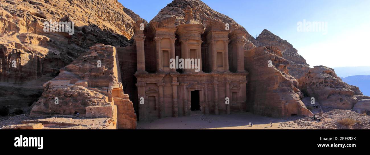 View of the Monastery temple, Petra city, UNESCO World Heritage Site ...