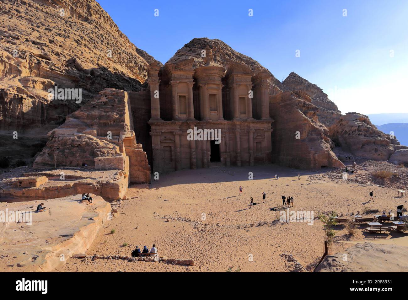 View of the Monastery temple, Petra city, UNESCO World Heritage Site ...
