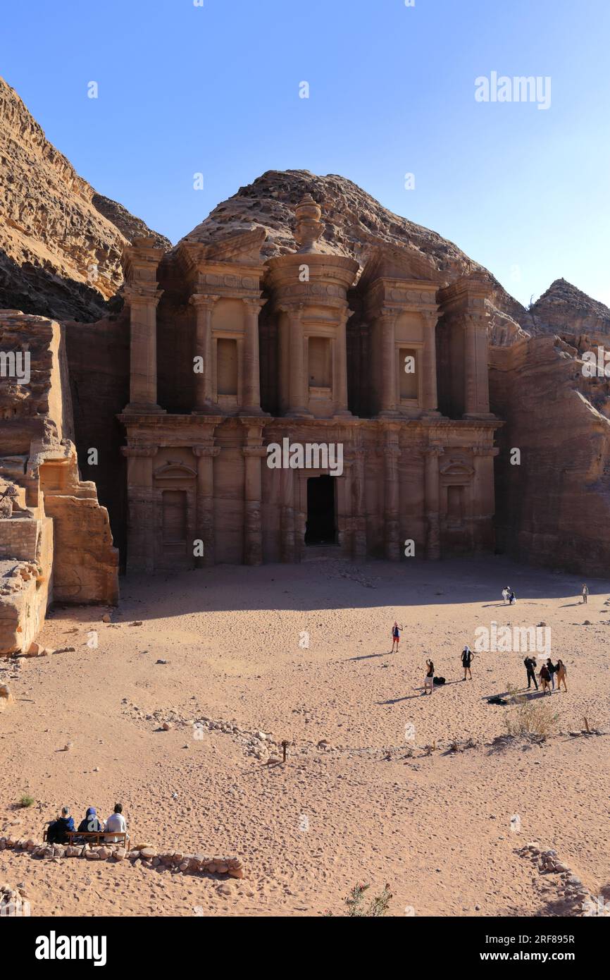 View of the Monastery temple, Petra city, UNESCO World Heritage Site ...