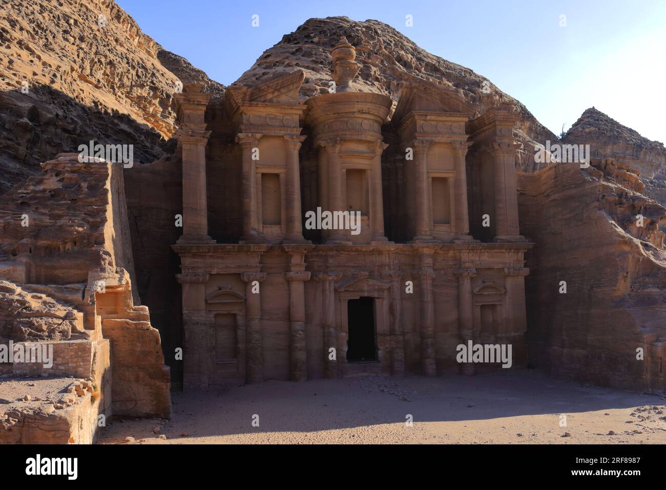View of the Monastery temple, Petra city, UNESCO World Heritage Site ...