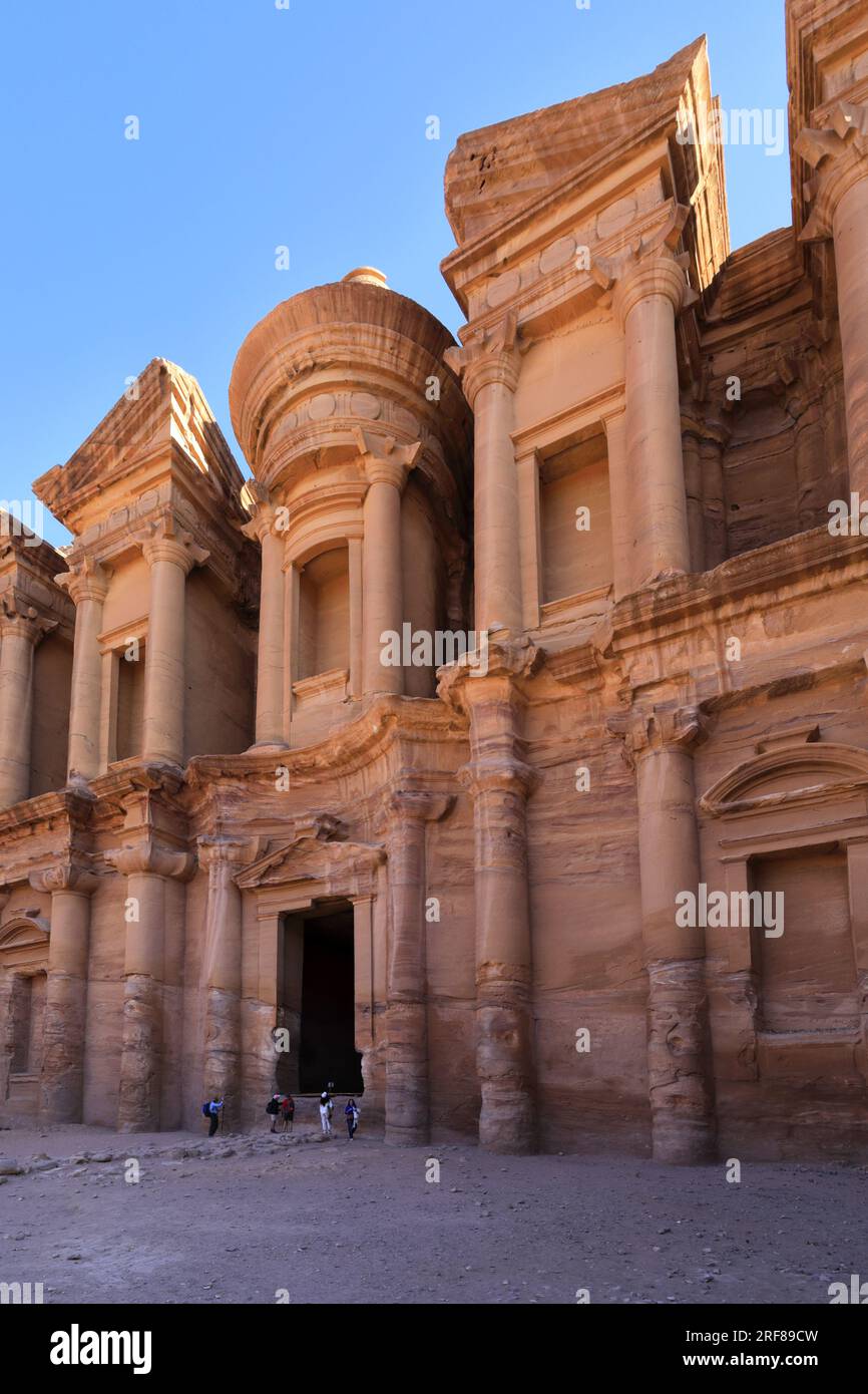 View of the Monastery temple, Petra city, UNESCO World Heritage Site ...
