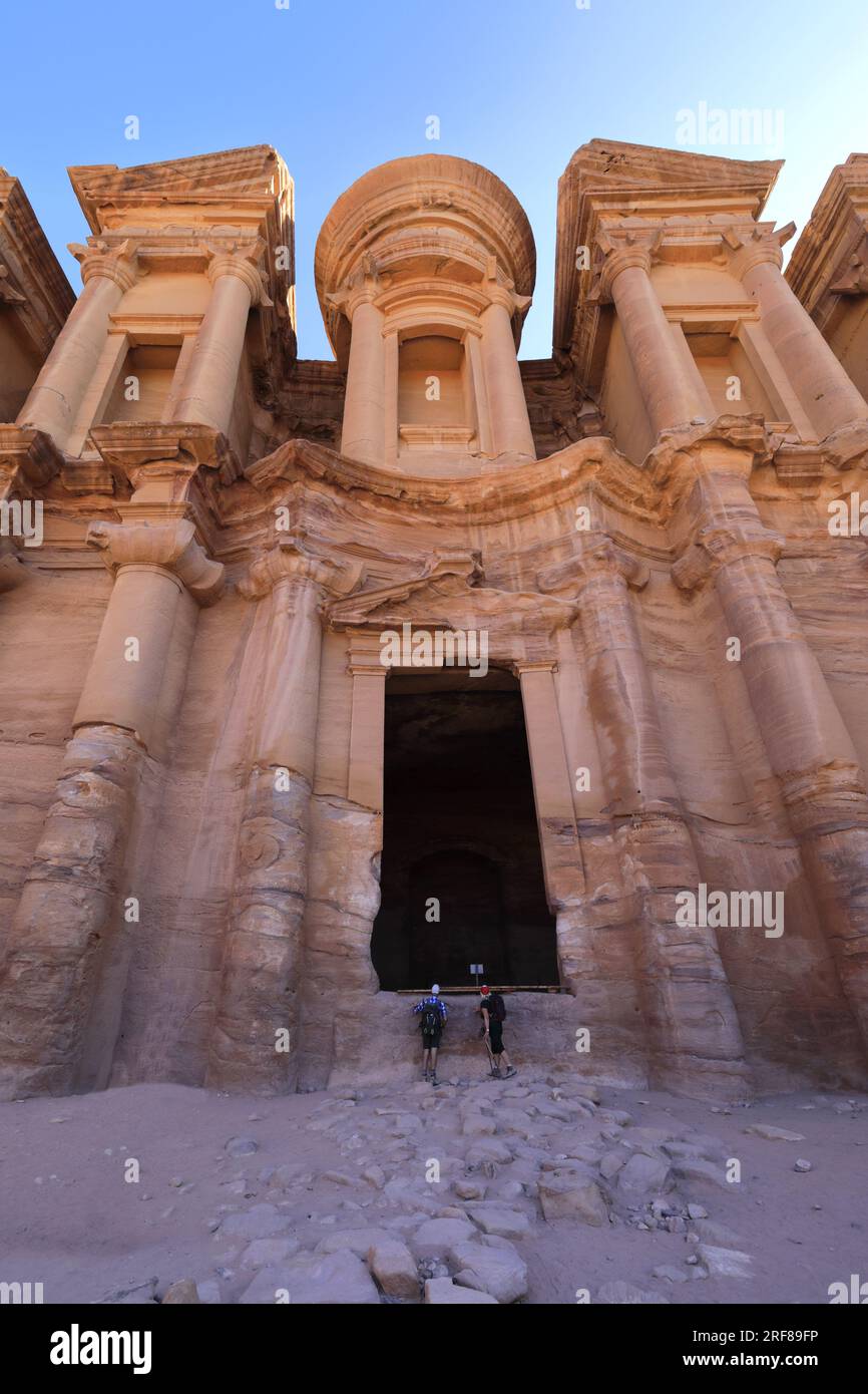 View of the Monastery temple, Petra city, UNESCO World Heritage Site ...
