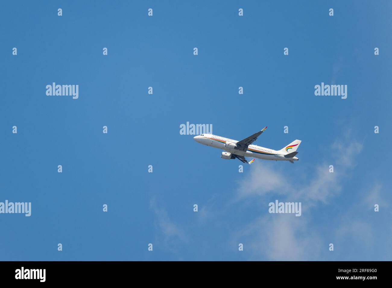 The Tibet Airlines A320-200 plane on a sunny day Stock Photo - Alamy