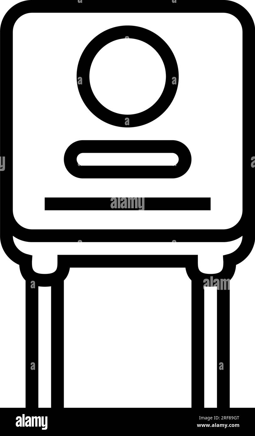 capacitor electrical engineer line icon vector illustration Stock ...