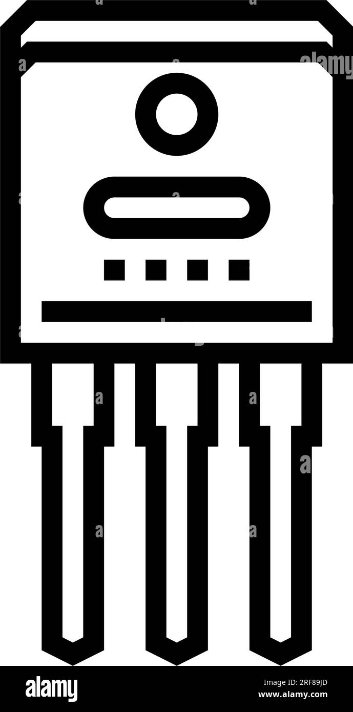 transistor electrical engineer line icon vector illustration Stock ...