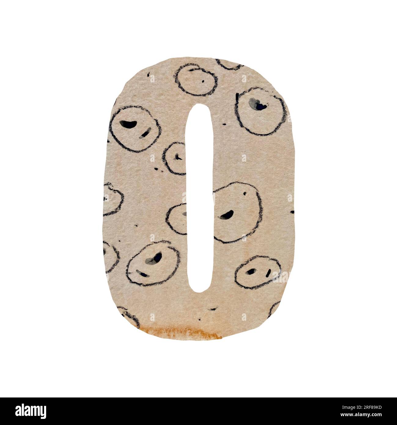 Uppercase letter O cut out paper alphabet Stock Photo - Alamy