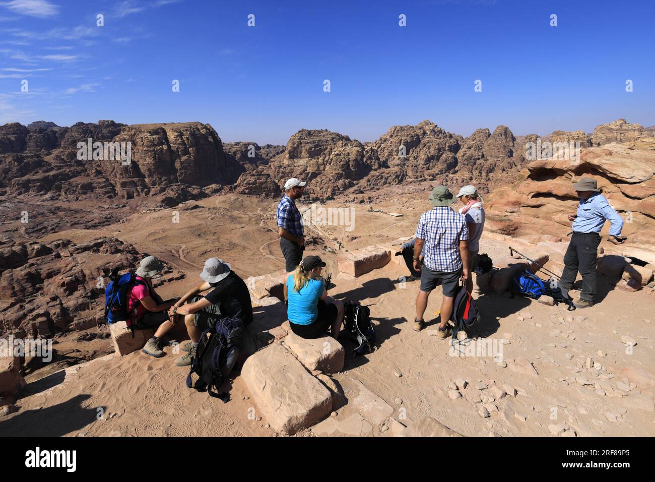 High overview of Petra city, UNESCO World Heritage Site, Wadi Musa ...