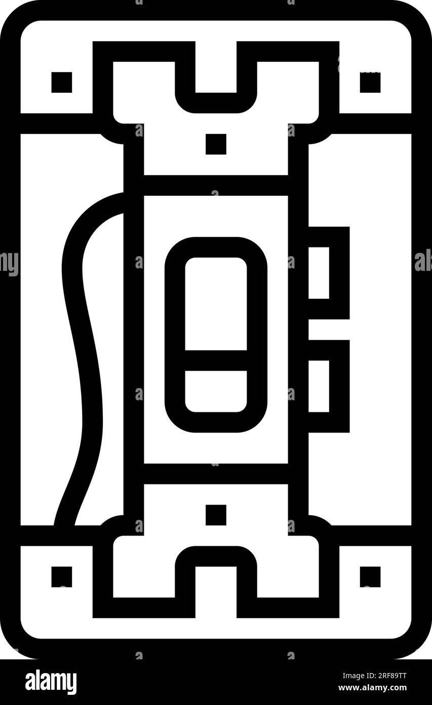 electric switch electrical engineer line icon vector illustration Stock ...