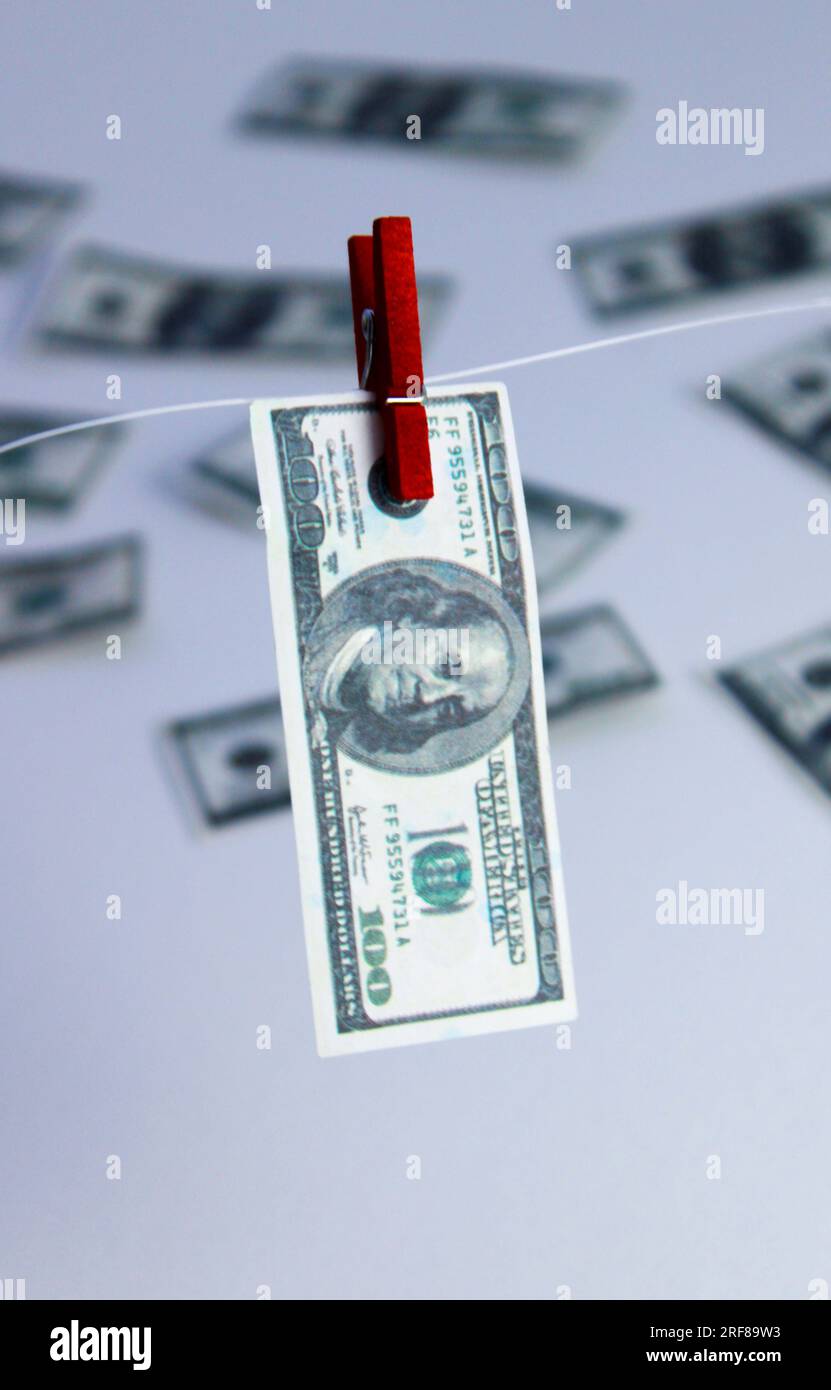 Prop dollar bill used to business play Stock Photo - Alamy