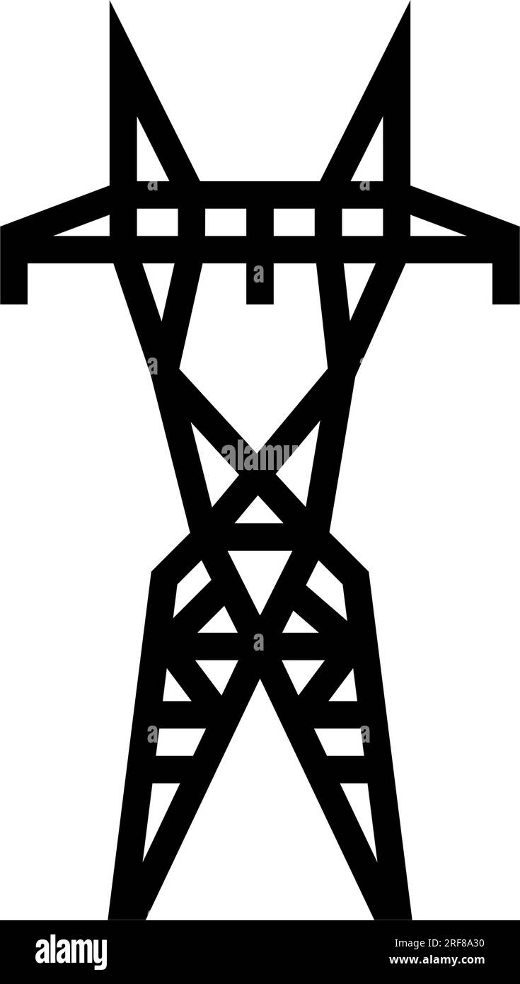 high voltage transmission line line icon vector illustration Stock ...