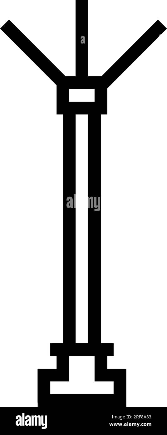 lightning rod electrical engineer line icon vector illustration Stock ...