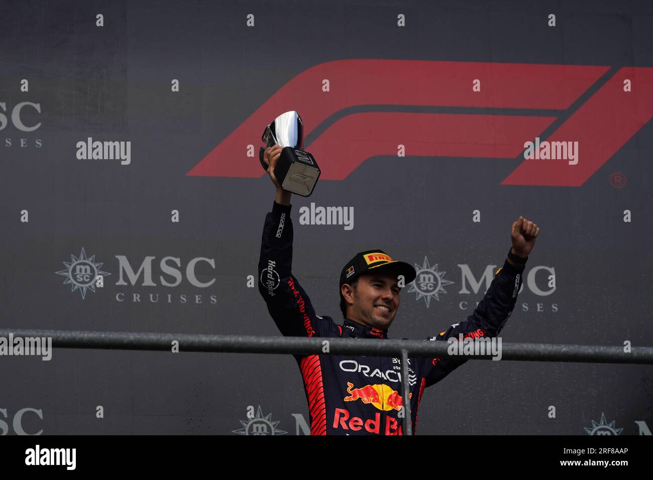Sergio Perez of Mexico driving the (11) Oracle Red Bull Racing RB19 ...