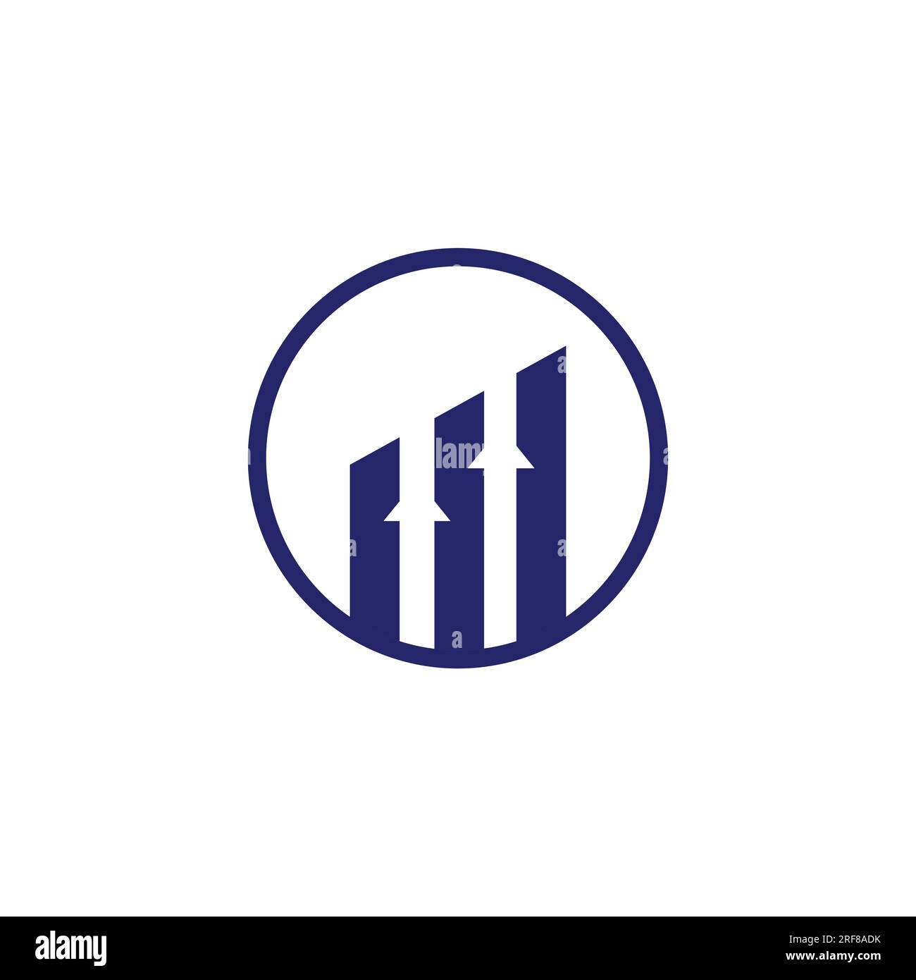 Finance bar chart with arrow business logo design. Profit Vector ...