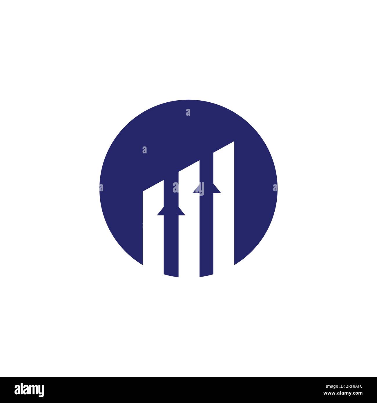 Finance bar chart with arrow business logo design. Profit Vector ...