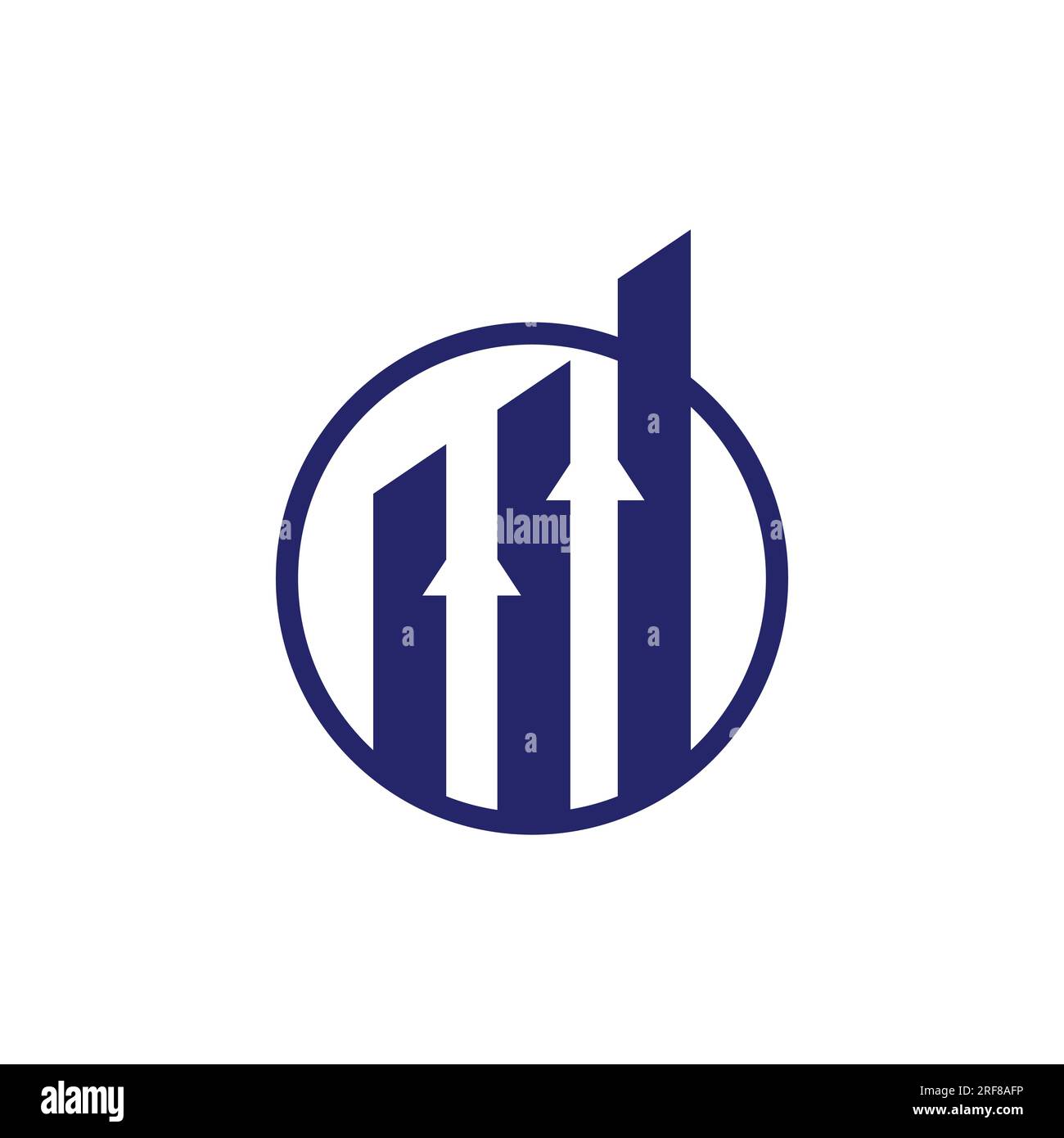 Finance bar chart with arrow business logo design. Profit Vector ...