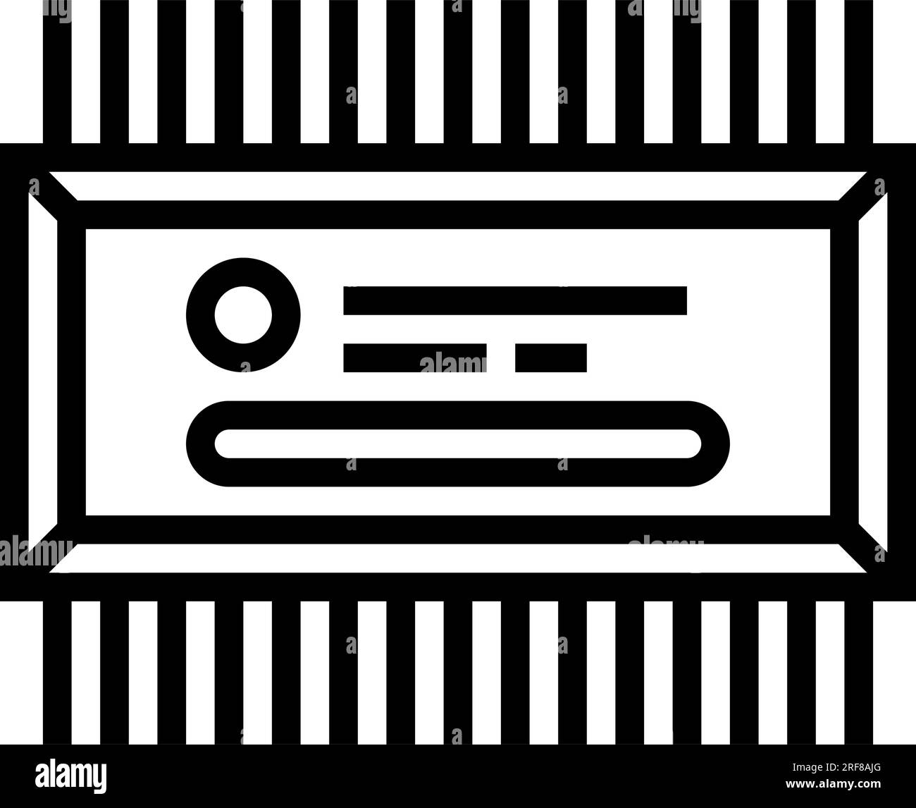 Microcontroller Electrical Engineer Line Icon Vector Illustration Stock