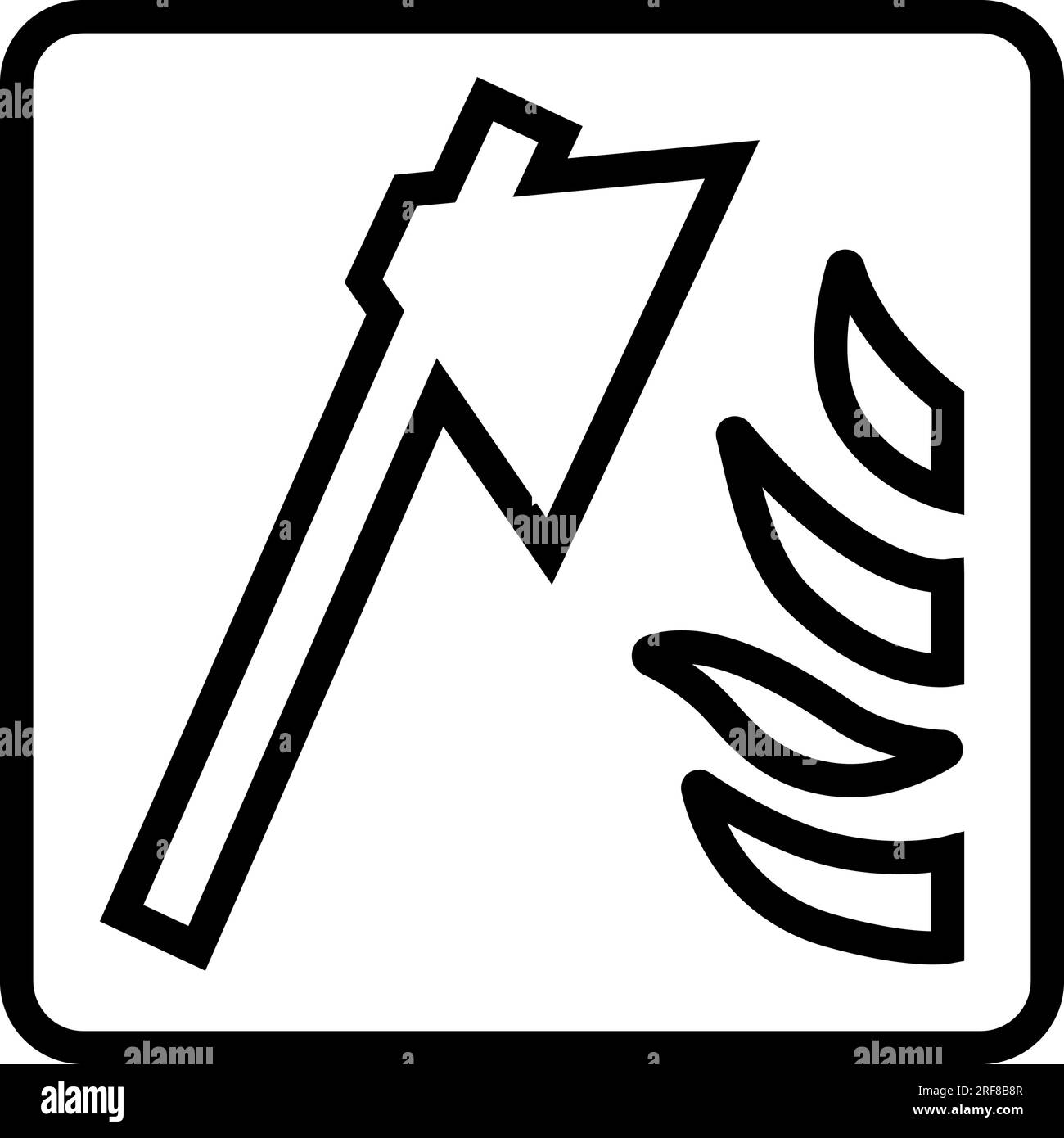 axe emergency safety line icon vector illustration Stock Vector Image ...