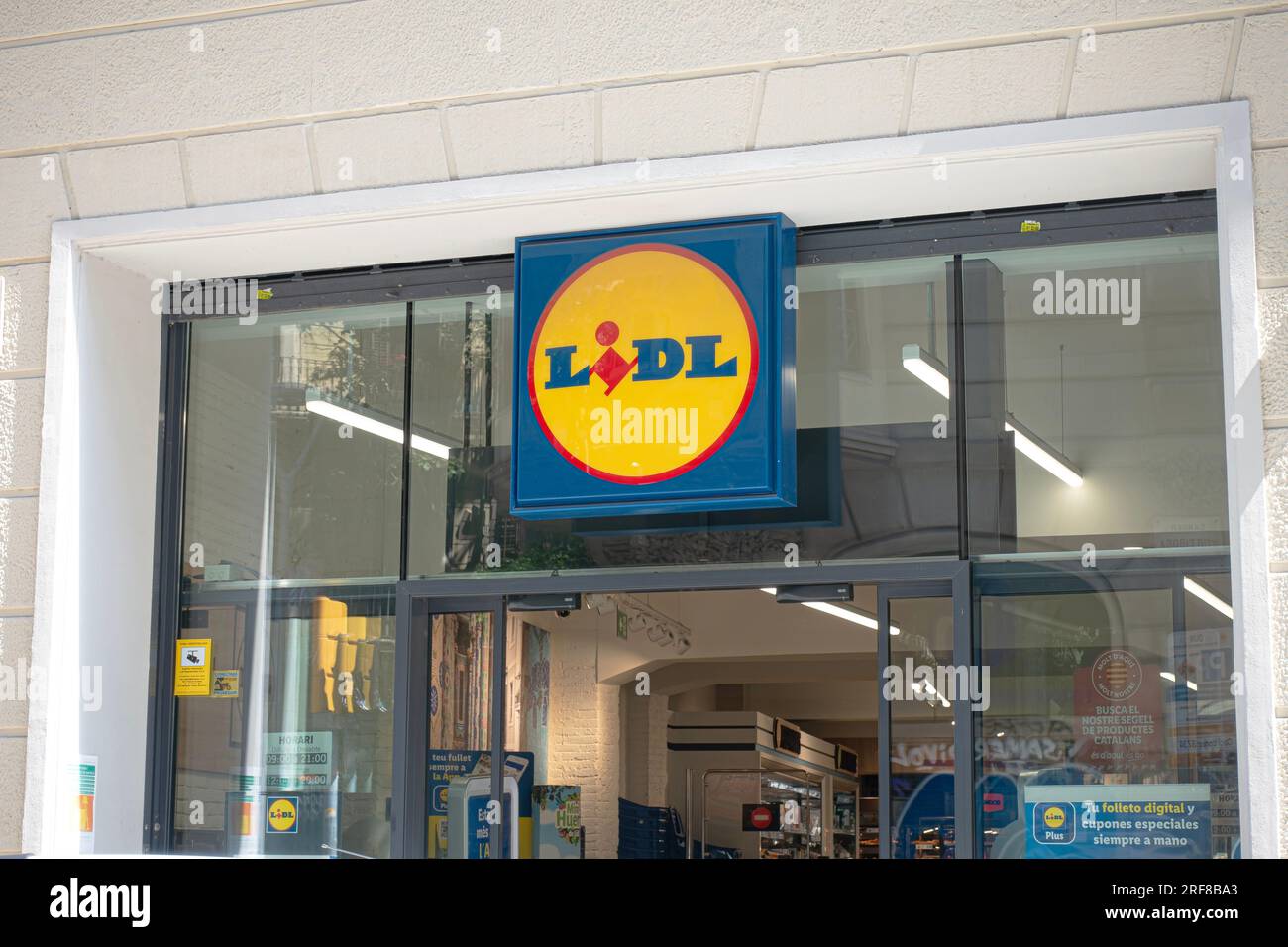Barcelona, Spain - May 10, 2022,Lidl store logo.. Lidl s a German ...