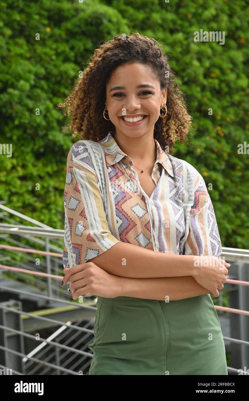 Cologne, Germany. 31st July, 2023. Actress Jess Maura poses with the ...