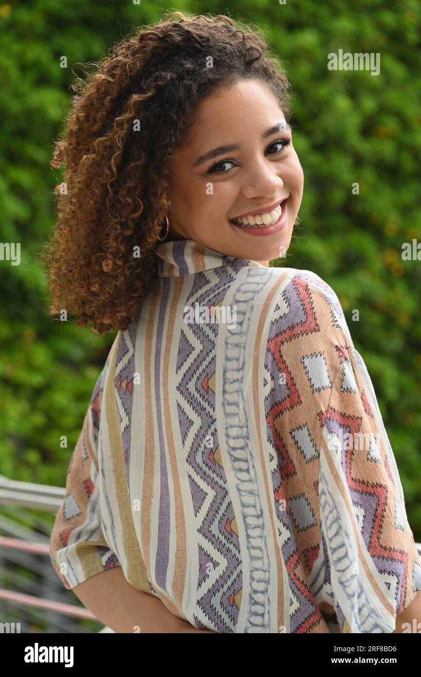 Cologne, Germany. 31st July, 2023. Actress Jess Maura poses with the ...