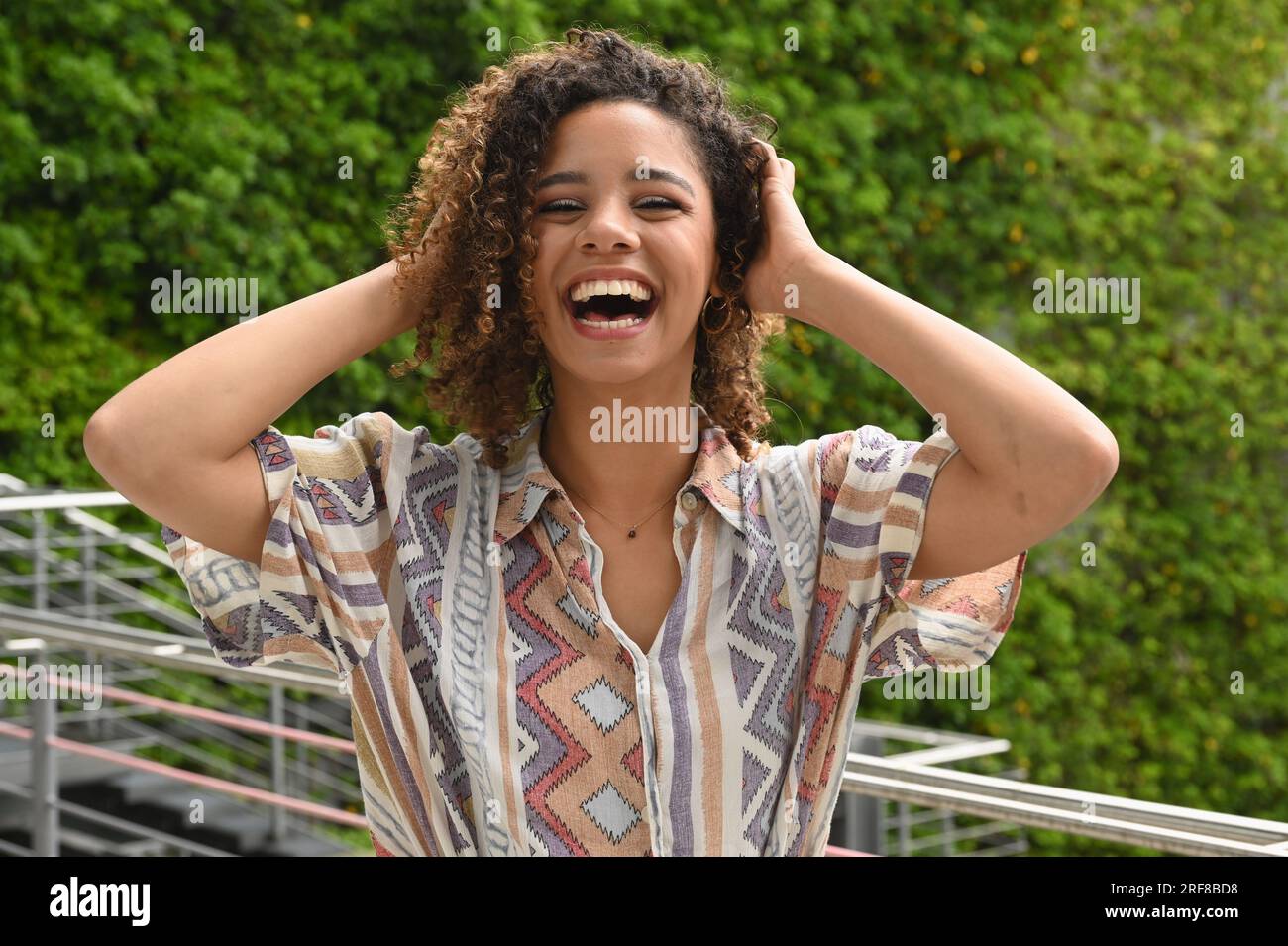 Cologne, Germany. 31st July, 2023. Actress Jess Maura poses with the ...