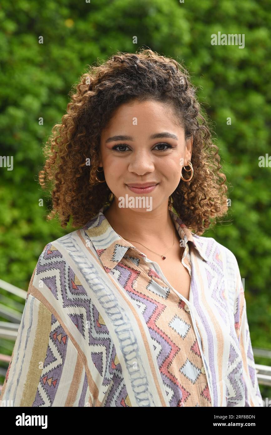 Cologne, Germany. 31st July, 2023. Actress Jess Maura poses with the ...