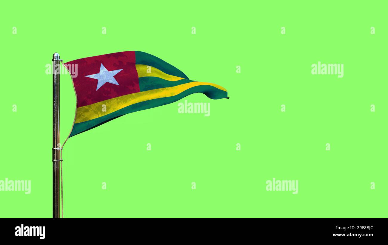 Togo flag on green screen hi-res stock photography and images - Alamy
