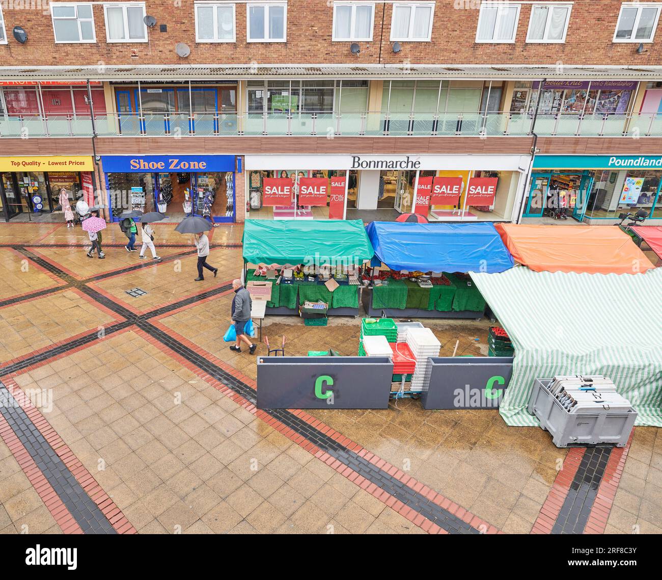 Corporation Street pedestrian shopping precinct at the town centre of ...