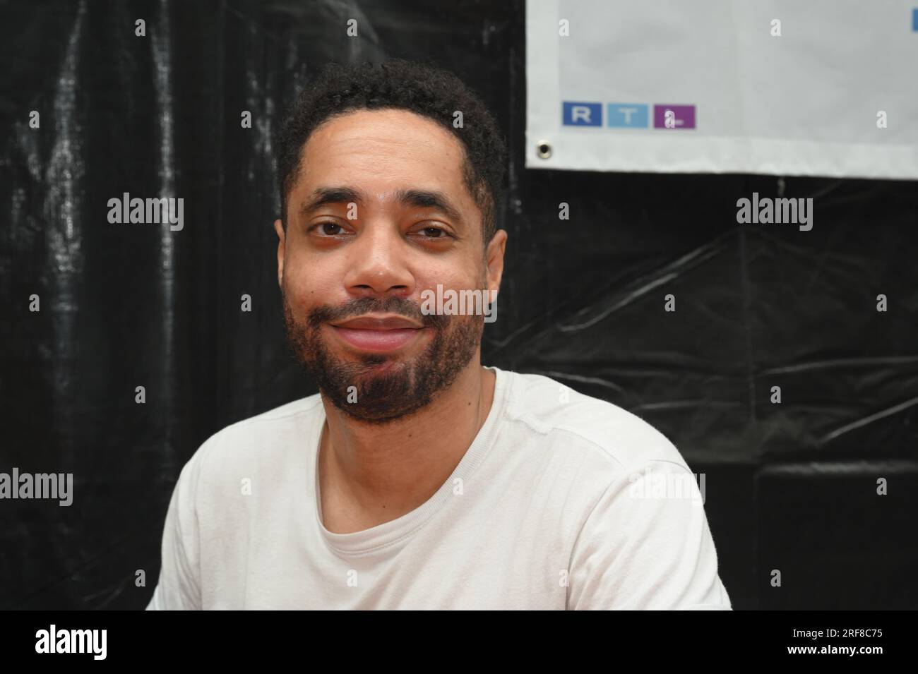 Cologne, Germany. 31st July, 2023. Actor Julius Dombrink poses with the ...
